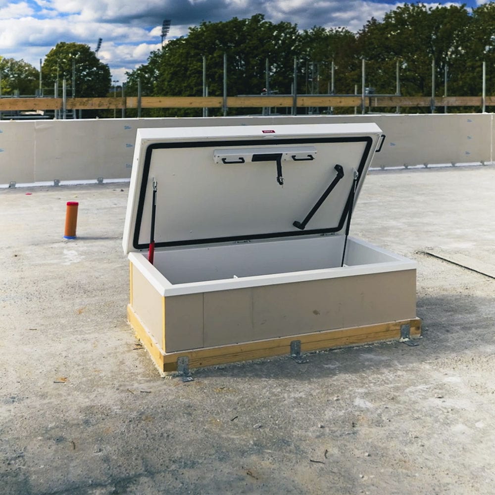 Trappe d'accès au toit - DL147 - Staka - rectangulaire / en inox / à fixer