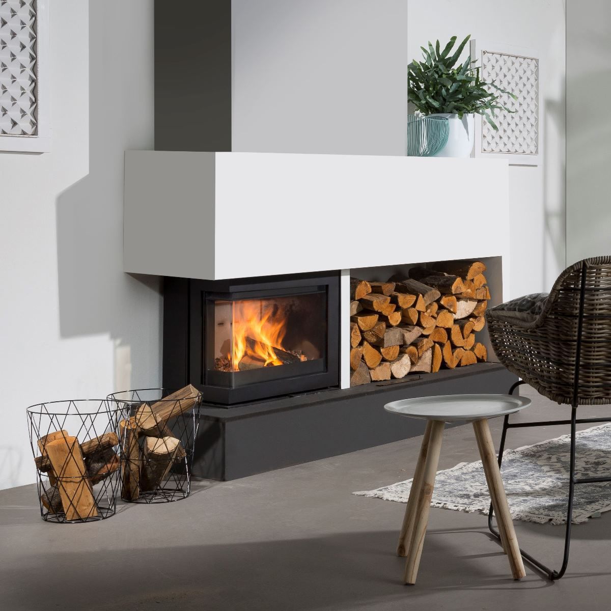 Au coin du feu, Cheminée