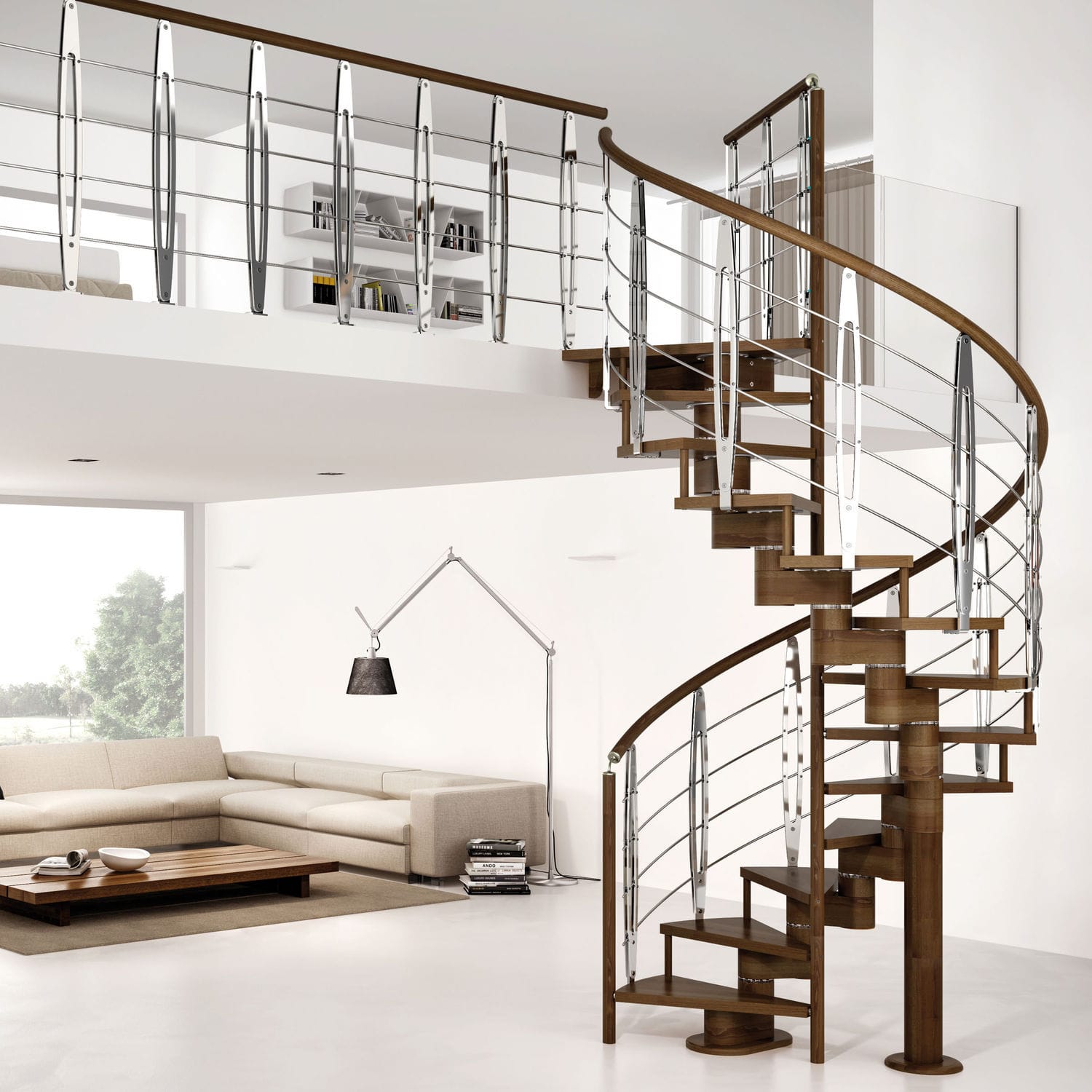 Escalier droit - Gamma - RINTAL - quart tournant / demi-tournant ...