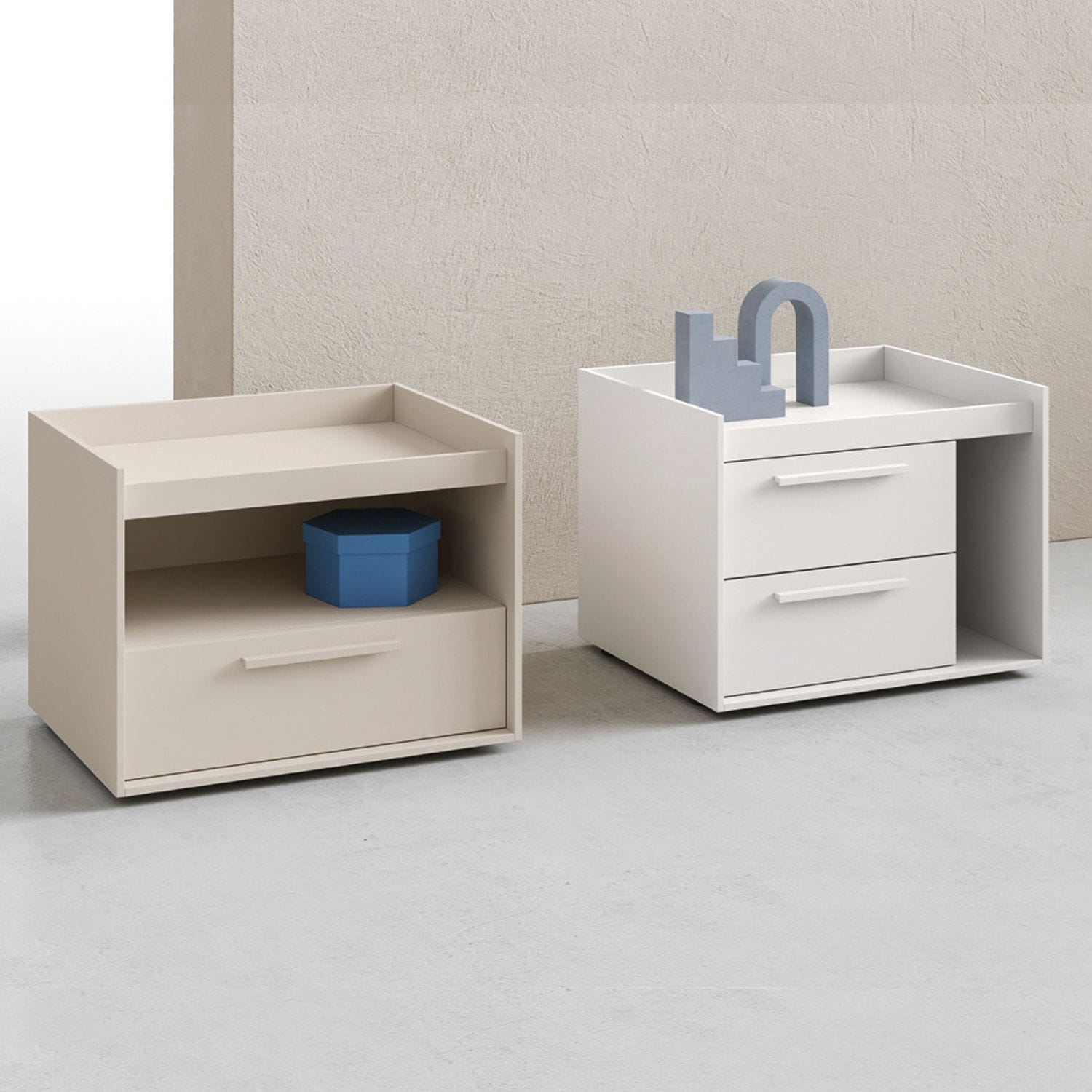 Table de chevet contemporaine - TREND - ZALF spa - en mélaminé ...