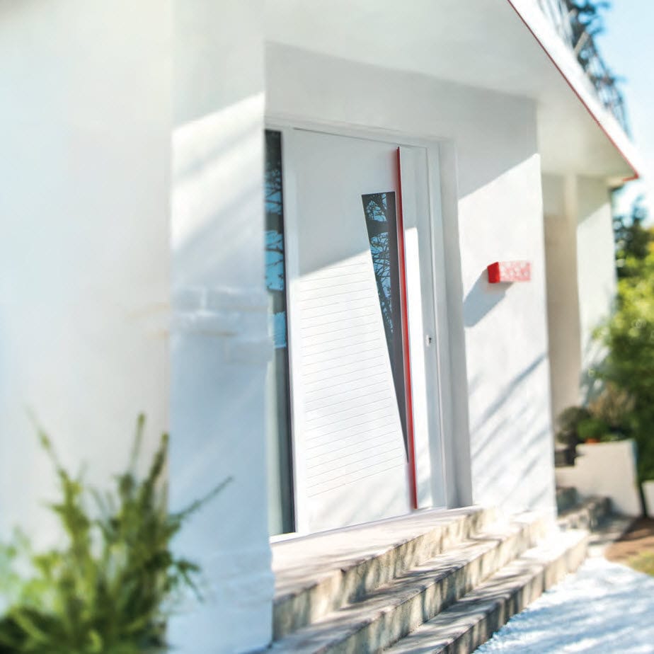 Porte d'entrée - ELEKTRO 1 - ZILTEN - en aluminium / battante ...