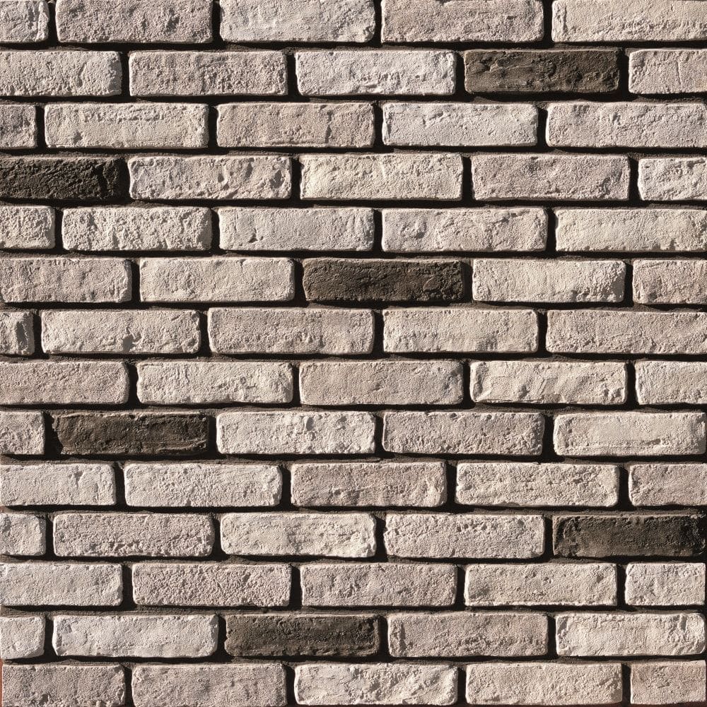 Brique de parement décoratif - MASTERBRICK WHITE GRAINED - Mathios SA - en béton / extérieur ...