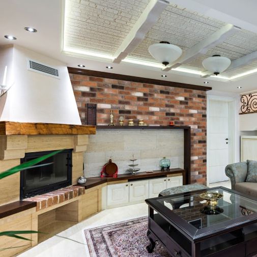 Brique de parement décoratif - MASTERBRICK COPPER - Mathios SA - en béton / extérieur / intérieur