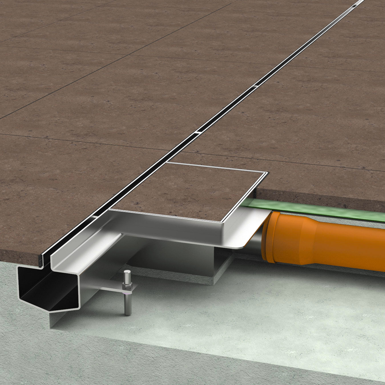 Caniveau à fente - SLIM - fratelli malin srl - en acier inox / pour ...