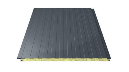 Panneau sandwich pour bardage - JI VULCASTEEL WALL 1000FC - Joris Ide - face métallique / âme en ...