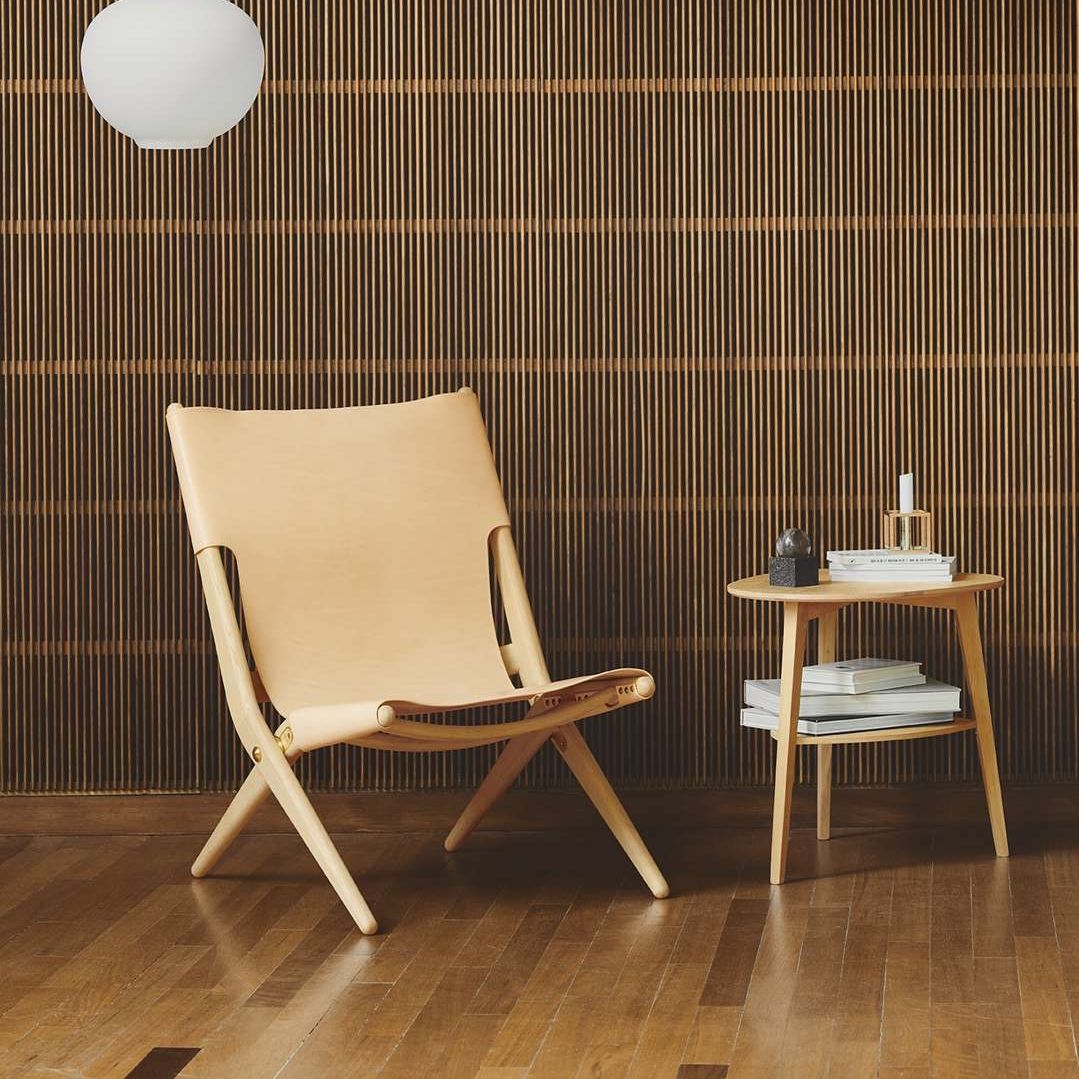 Chauffeuse design scandinave - SAXE - by Lassen - en cuir / en chêne ...