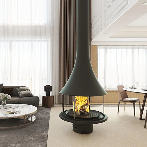 Cheminée à bois - MARINA 993 - JC BORDELET - au sol / en îlot / centrale