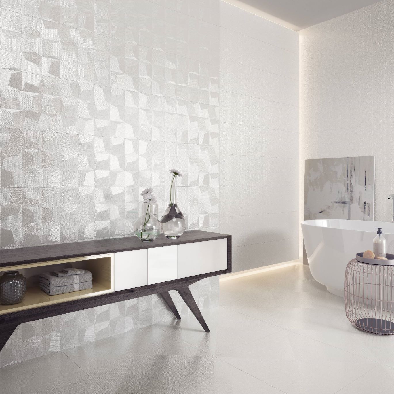 Carrelage en grès cérame - LUXE - Newker - réfléchissant / d'intérieur / mural