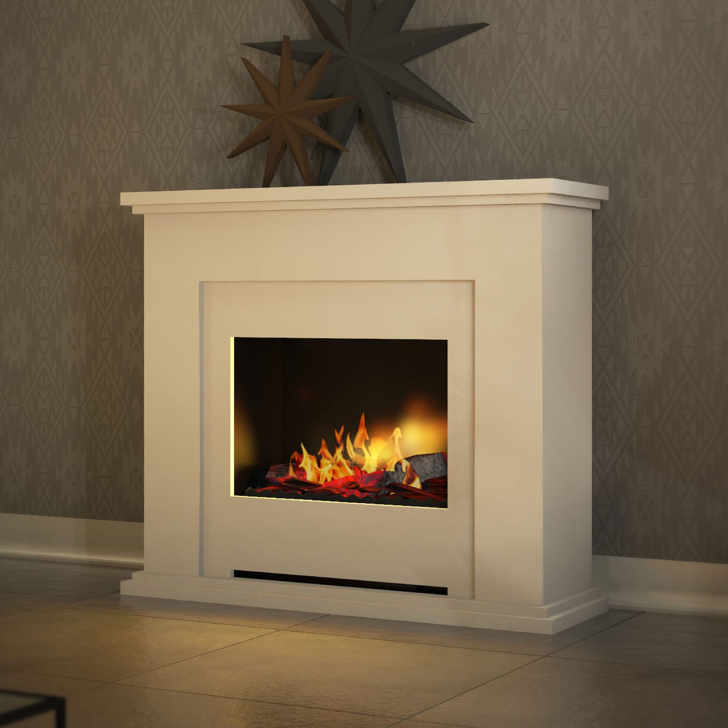 Cheminée électrique - BERGAMO GENUA - muenkel design - au sol / simple ...