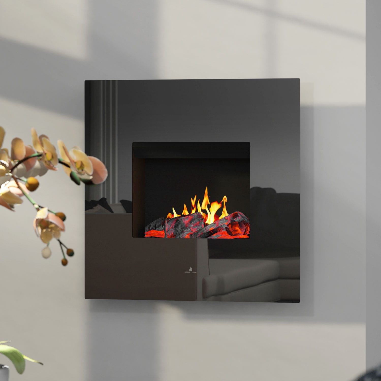 Cheminée électrique - NOBLE FLAME ORION - muenkel design - murale ...