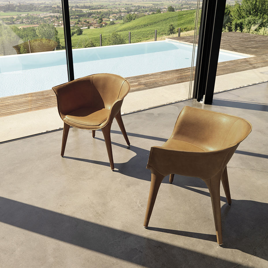 Chaise contemporaine - DORALEE - desiree divani - d'intérieur / en cuir ...