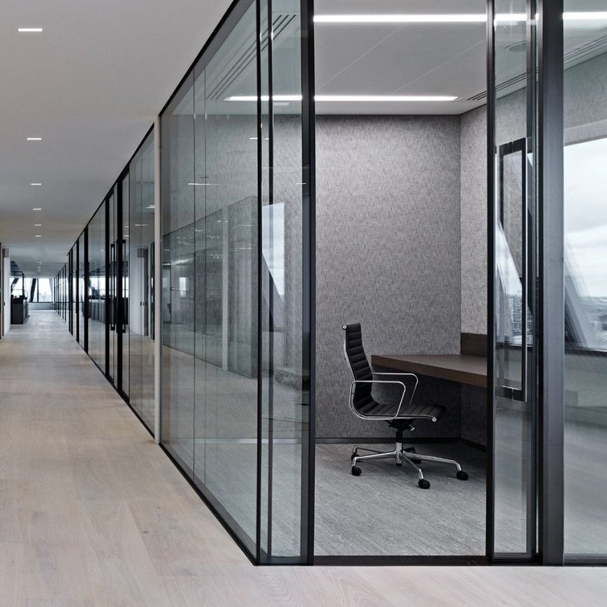 Cloison fixe - DCA - UNIFOR - coulissante / à double vitrage ...