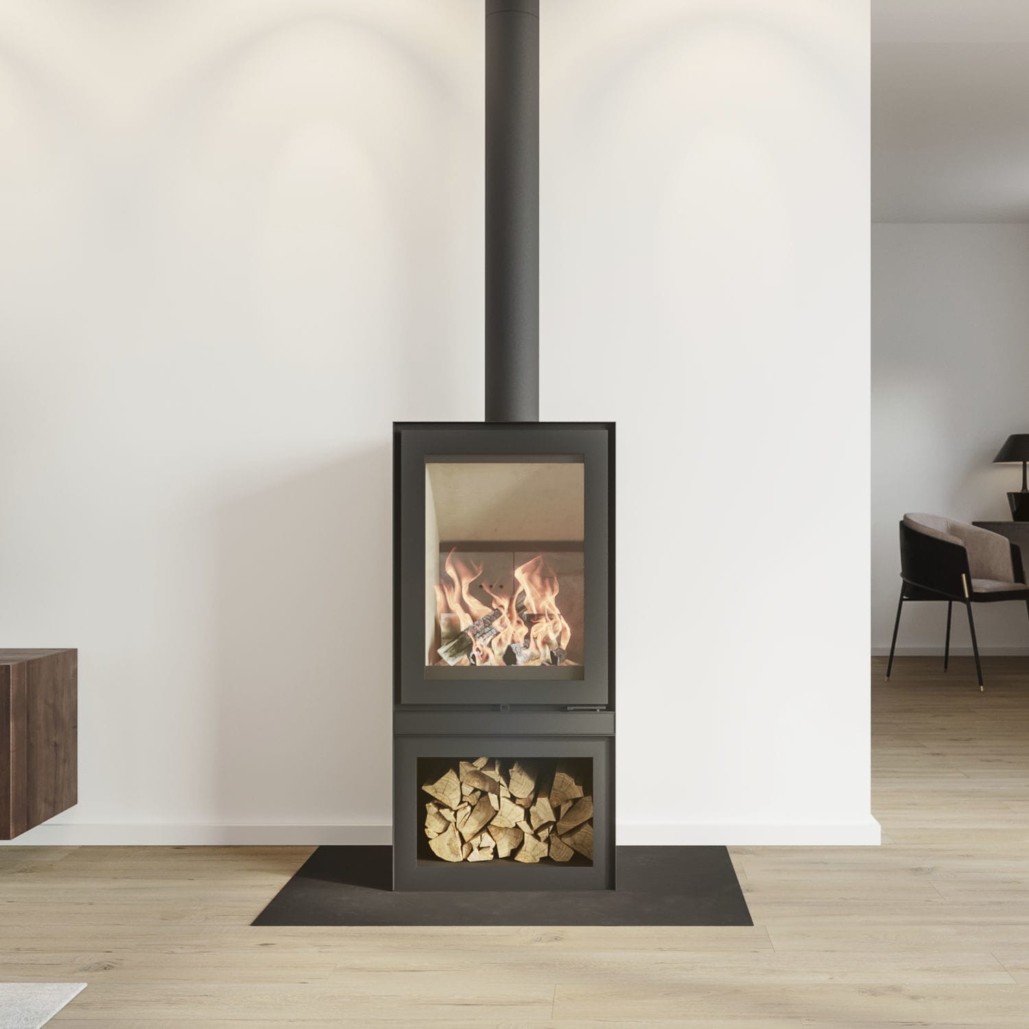 Poêle à bois - Max H Depot - Altech - 0 - 5 kW / 5 kW - 10 kW / au sol