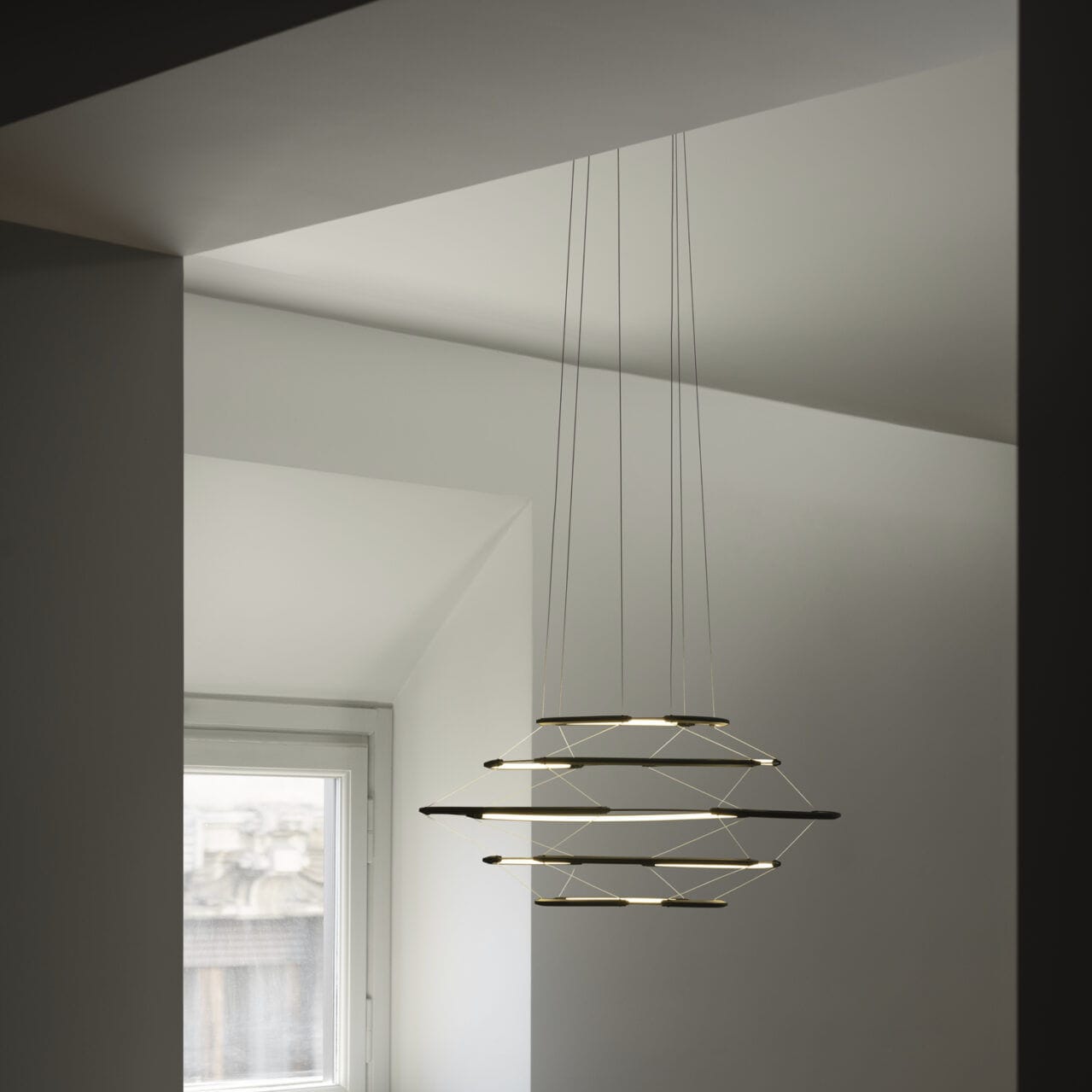 Lustre contemporain - DROP 5 - NEMO - en aluminium / professionnel ...
