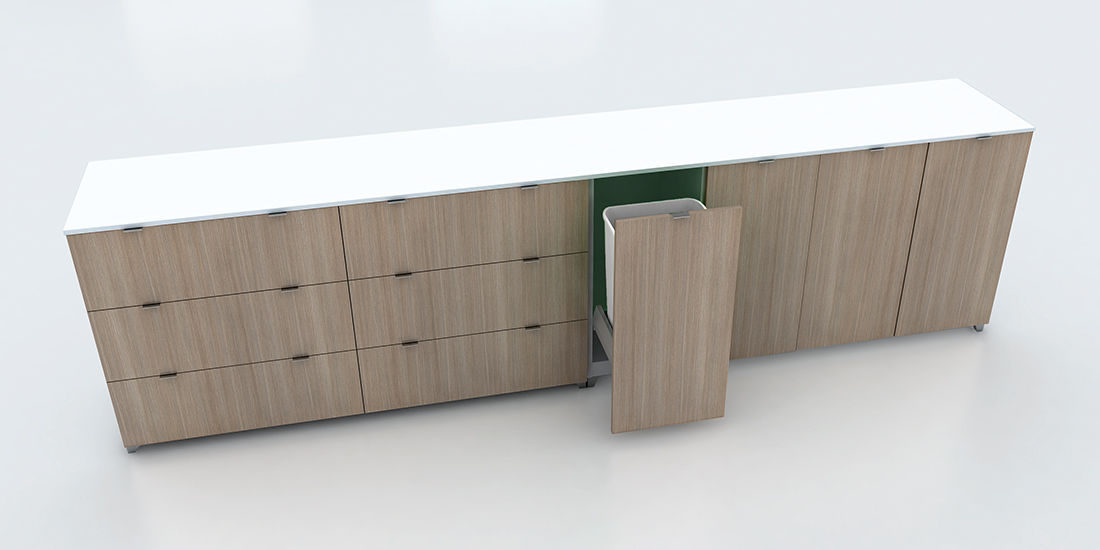 Cache-conteneur pour bureau - NOT SO SQUARE OPEN - DAR RAN