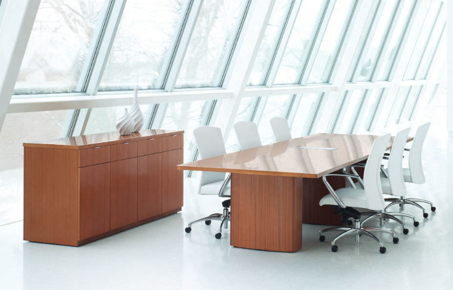 Table de réunion contemporaine - MEDLEY - Gunlocke - en bois ...