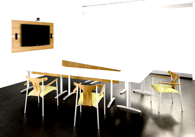 Table de conférence contemporaine - TRIO - Gunlocke - en bois ...