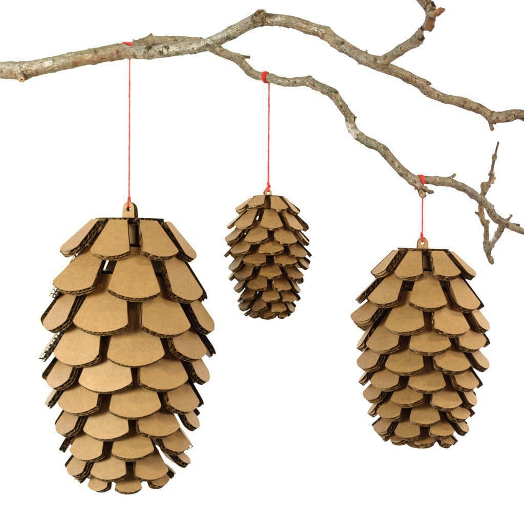 Sculpture en carton - PINE CONE SETS - cardboard safari - d'extérieur