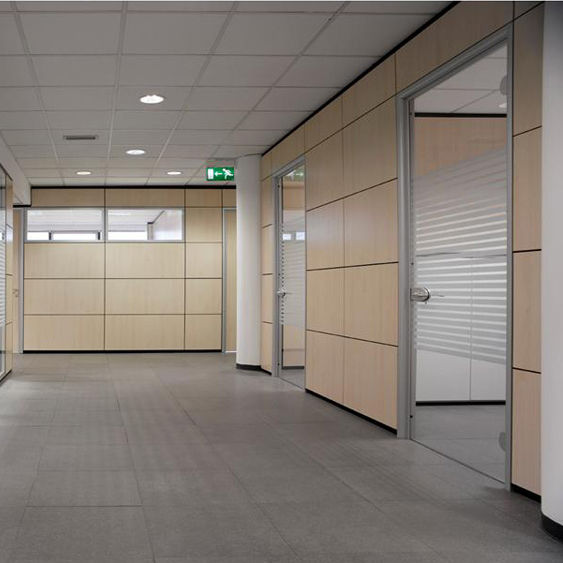 Cloison fixe - SOLID - ora acciaio - en bois / vitrée / professionnelle