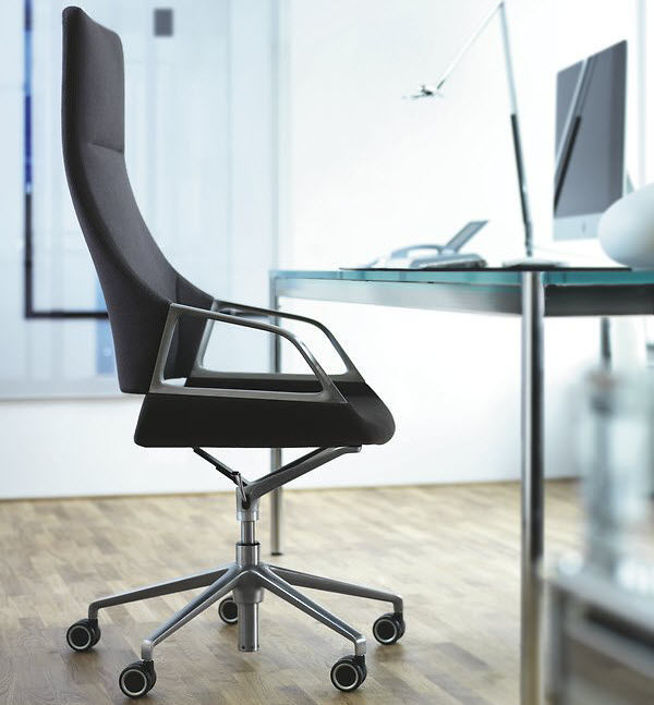 Fauteuil de bureau contemporain - GRAPH - Wilkhahn - en cuir / en tissu ...