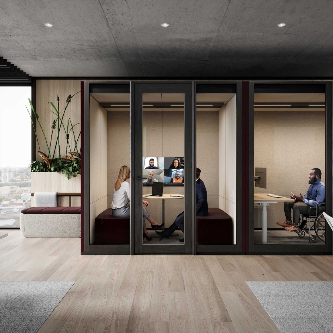 Cellule de concentration acoustique - Focus Quiet Duo Work Room ...