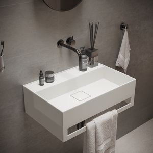 Vasque suspendue - 290282 SOLIDBLISS-90 WM - IDEAVIT B.V - en Solid Surface / sans trou / sans ...