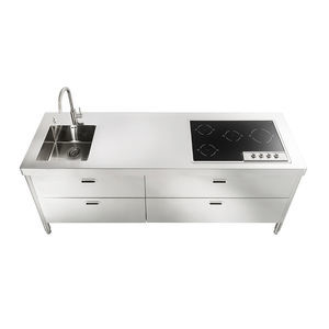 Cuisine en inox - LC190-A60+L60+F60/1 - ALPES-INOX - contemporaine ...