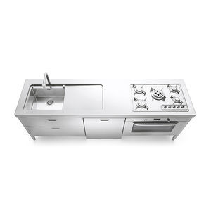 Cuisine en inox - LC190-A60+L60+F60/1 - ALPES-INOX - contemporaine ...