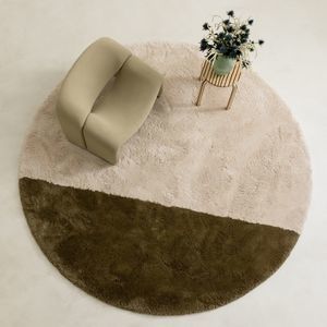 Tapis contemporain - Fozzy - JOV - à carreaux / uni / en lin