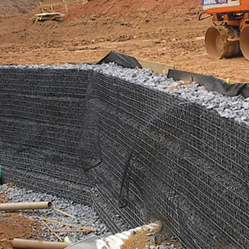 Maille métallique pour mur de soutènement - Armtec - pour gabion / pour le renforcement de sol