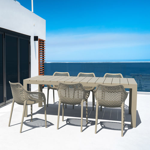 Table contemporaine - ATLANTIC 210/280 - Siesta - en polypropylène / avec piètement en aluminium ...