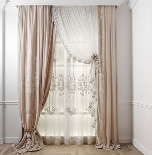 Rideau à motif - MADAME - Chicca Orlando srl - en velours / en cristal ...