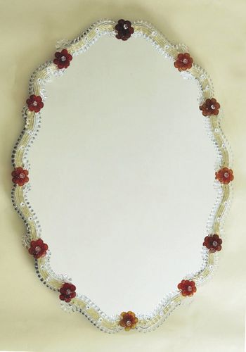 Miroir mural - Arlecchino - Murano Lux - de style vénitien / ovale / en ...