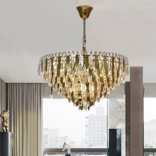 Lustre contemporain - LINE MAHINA - K-LIGHTING - en cristal / en acier ...