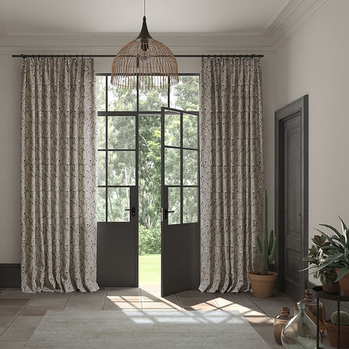 Tissu pour rideaux - COAST : RAVELLO - WIND - à fleurs / en polyester ...