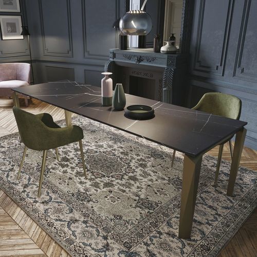 Table contemporaine - DIAMOND - ZAMAGNA ITALIA - en verre / en stratifié / en céramique