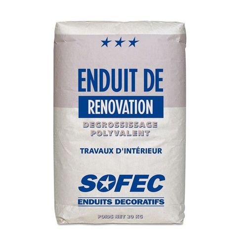 Enduit décoratif - DE RÉNOVATION - Sofec - de lissage / de rebouchage / de dégrossissage