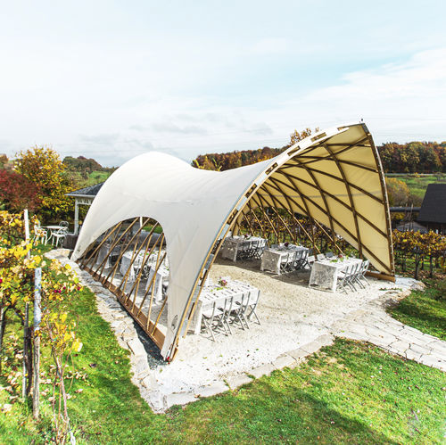 Gazebo en bois - PAVILION - STROHBOID GmbH - structure en bois / pour espace public / pour hôtel