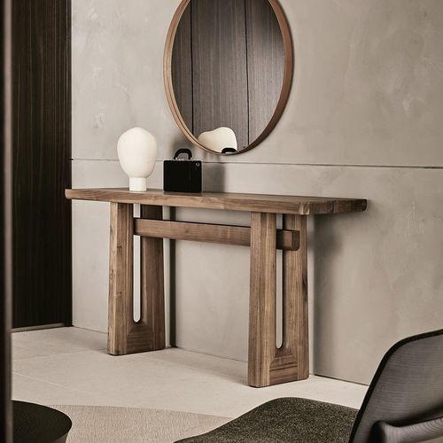 Console contemporaine - NARA - Poliform - en bois massif / avec ...