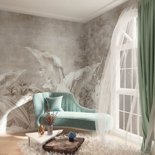 Papier peint contemporain - LEAF MEDLEY - rimura Srl - en tissu / en ...