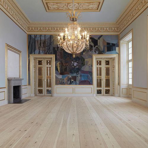 Parquet massif - Dinesen - en pin / pont de bateau / huilé