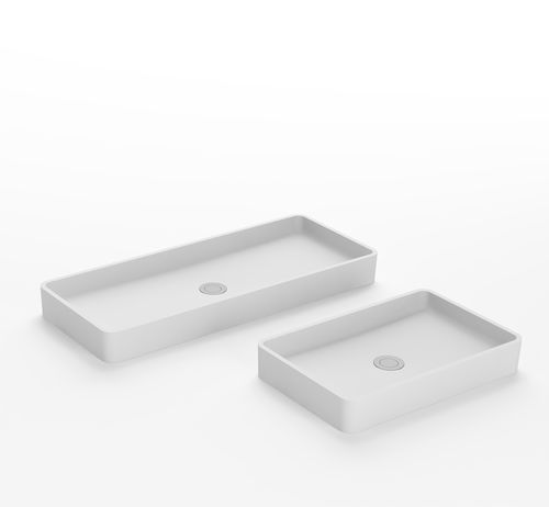Vasque à poser - CITY - HIDROBOX by absara - en Solid Surface / rectangulaire / contemporaine