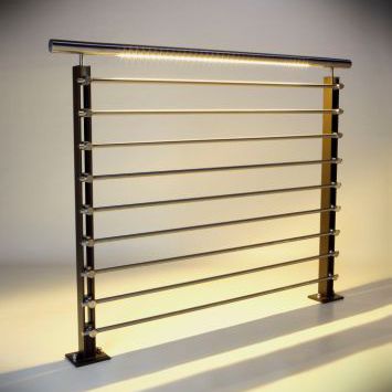 Garde-corps en inox - FERRIC™ LED - HDI Railing Systems - à barreaudage ...