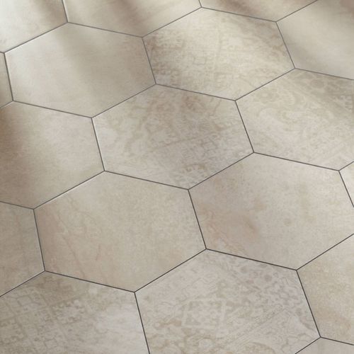 Carrelage d'intérieur - CONCRETE ALMOND HEX_25 - Codicer - au sol / en grès cérame / satiné