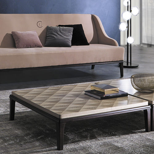 Table basse classique - TL61 SQUARE - CARPANELLI - en bois / en marbre / carrée