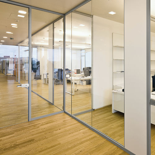 Cloison amovible - K EVO - Frezza - en verre / de bureau / transparente