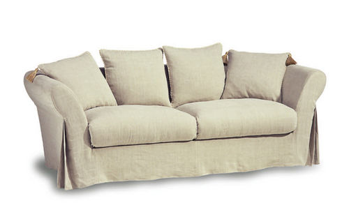 Canapé classique - JULIE - D'ARGENTAT - de style cottage / en tissu / beige