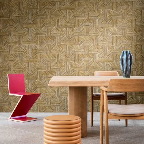 Papier peint contemporain - INTARSIO - ARTE - à motif / gris / bleu