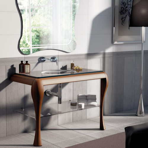 Console pour lavabo en bois - GAUDI AIR 03 - LASAIDEA - en verre