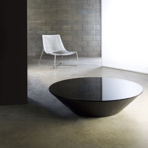 Table basse contemporaine - DORSET - MODLOFT - en verre / ronde ...